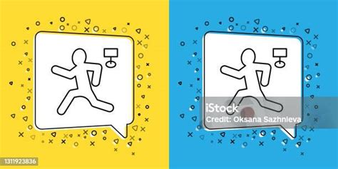 노란색과 파란색 배경에 격리 된 줄 살인 아이콘을 설정합니다 몸 출혈 시체 출혈 아이콘 범죄 현장의 개념 벡터 Criminal Investigation에 대한 스톡 벡터