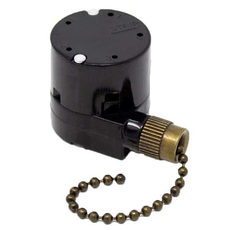 Zing Ear Ze 110 3 Wire 3 Way 2 Circuit Pull Chain Light Switch
