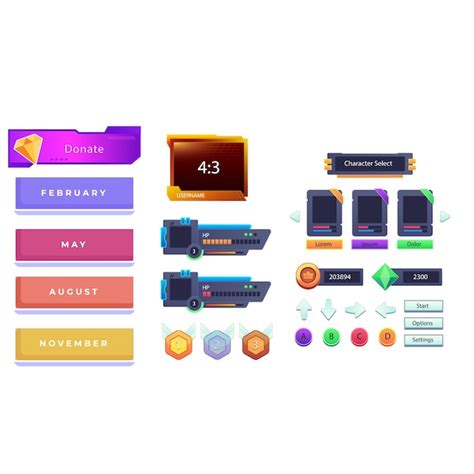 Premium Vector Game Health Bar Ui Asset For Video Game Energy Indicator For Mobile Web And