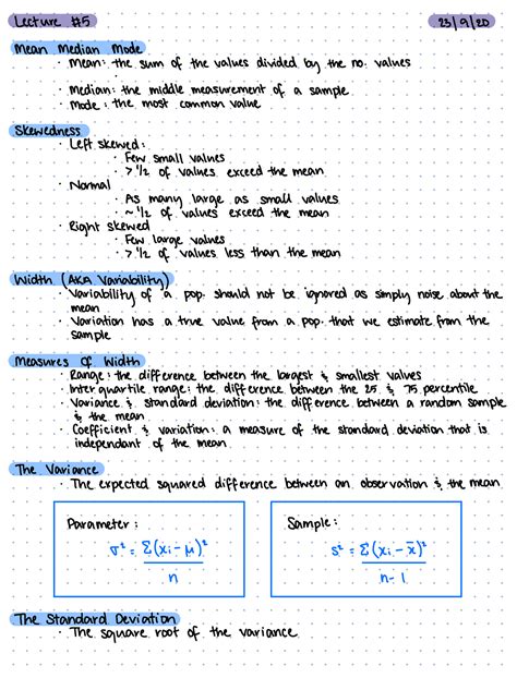 Envr Week 3 Biostatistic 2500 With Prof Scarpino Lecture 5 23 9 20 Meanmedian Mode Mean