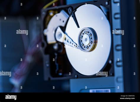 A Close Up Of Hard Disk Data Storage Drive In A PC Home Computer From Stock Photo Alamy