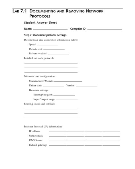 Documenting And Removing Network Protocols Lesson Plan For Higher Ed