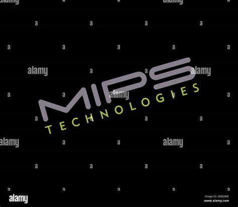 MIPS Technologies Rotated Logo Black Background Stock Photo Alamy