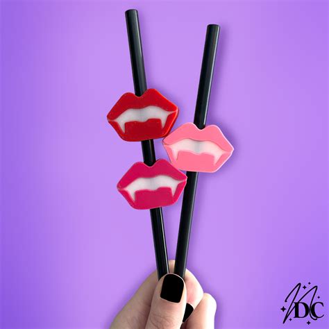 Vampire Fangs Mixed Pack 3d Straw Topper Neace Design Co Digital Designs