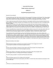 CS Programming Assignment Unit Pdf University Of The People CS Software Engineering