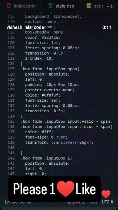 Login Animation For Html Css Js Html Html5 Css Css3 Js Coding Loginpage Python Like