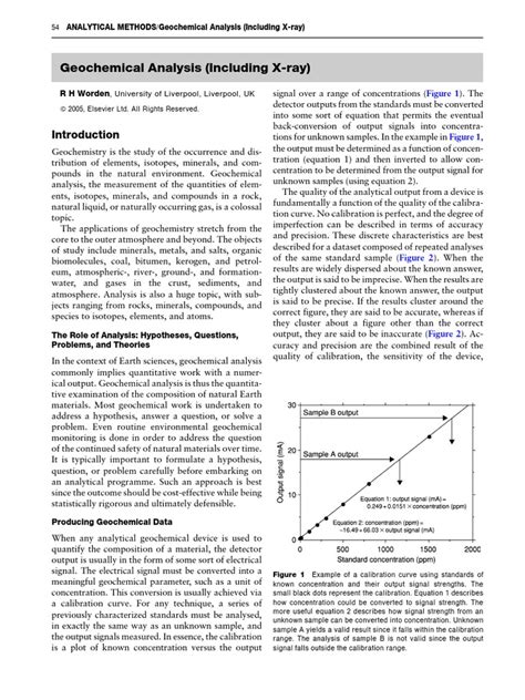 Analytical Methods Geochemical Analysis Including X Ray Pdf