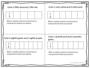 Compose And Decompose Fractions Activities By Learning With Mrs Kirk