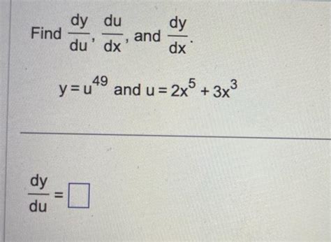 solved find dtdy for each pair of functions y x2−3x x t2 6