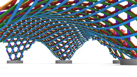 Layered Beams Parametric Pavilion 3d Model Cgtrader