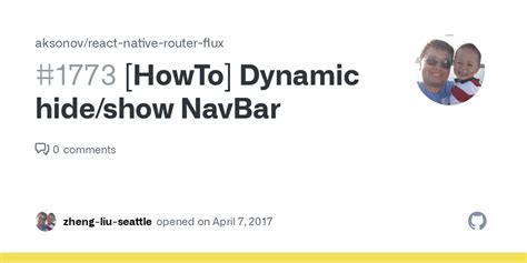 HowTo Dynamic Hide Show NavBar Issue Aksonov React Native Router Flux GitHub