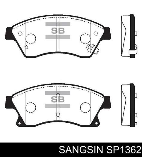 SP1362 Sangsin колодки тормозные передние дисковые