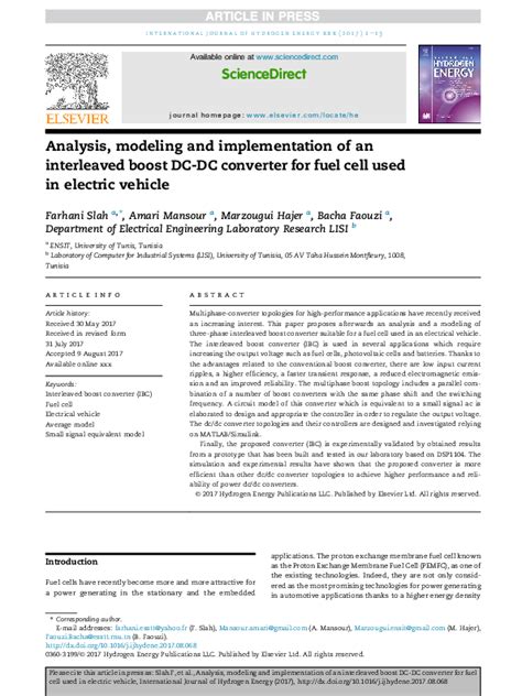 Pdf Analysis Modeling And Implementation Of An Interleaved Boost Dc Dc Converter For Fuel