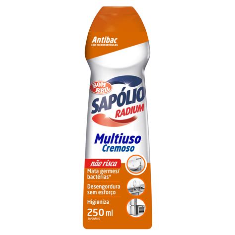 SaponÁceo Cremoso Multiuso SapÓlio Radium Antibac Squeeze 250ml Gtineanupc 7891022861372