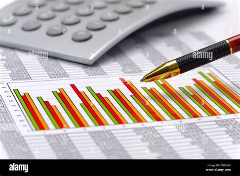 Financial Chart On Table Of Data Stock Photo Alamy