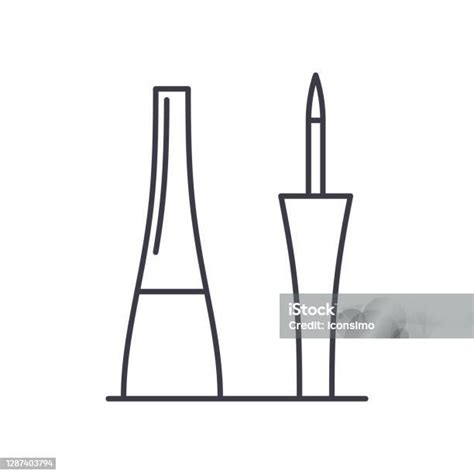 아이라이너 아이콘 선형 절연 일러스트레이션 씬 라인 벡터 웹 디자인 사인 흰색 배경에 편집 가능한 스트로크가 있는 개요 개념 기호 0명에 대한 스톡 벡터 아트 및 기타