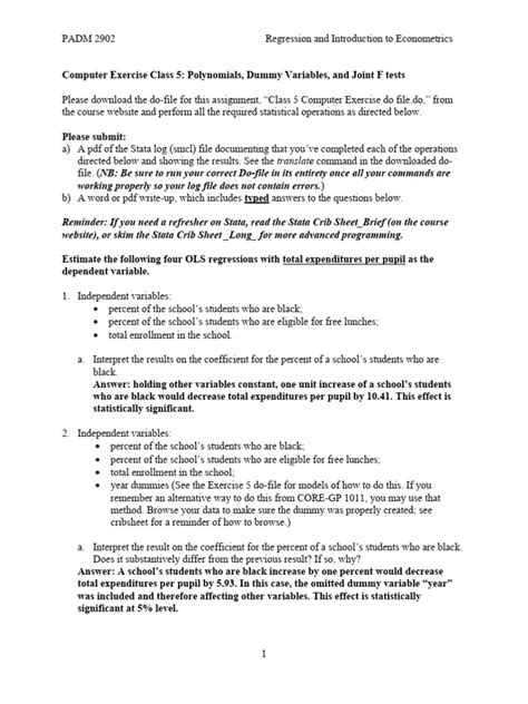 class 5 computer exercise pdf statistics multicollinearity