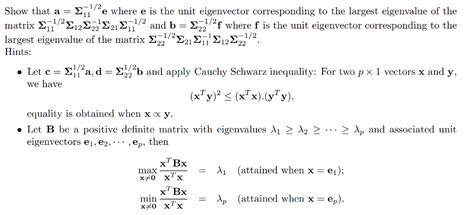 1 10 Marks The First Canonical Variates Pair U