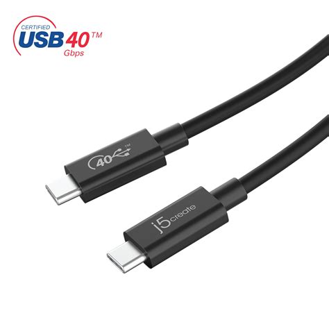 J5create Full Featured Usb C Cable Usb4 Gen 3 Juc28l08