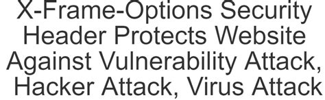 How To Add X Frame Options Security Header Mage2dbcom