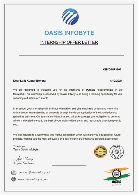 Lalit Kumar Behera On Linkedin Internshipjourney Pythonprogramming