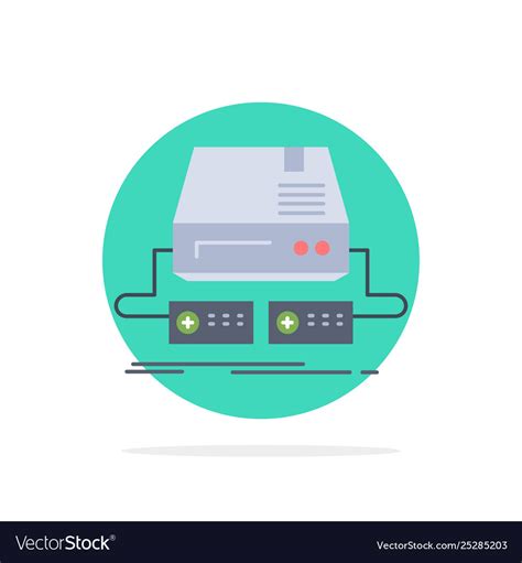 Console Game Gaming Pad Drive Flat Color Icon Vector Image