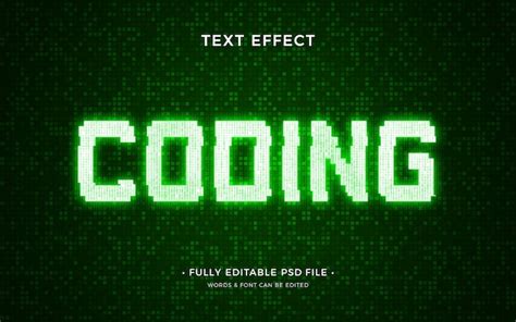 Premium Psd Electronic Code Text Effect
