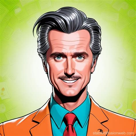 Newsom Depicted As Dr Seuss Character Stable Diffusion Online