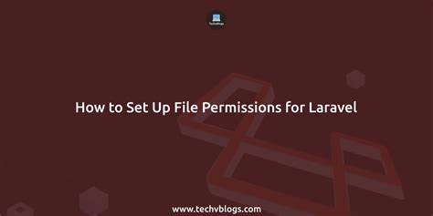 How To Set Up File Permissions For Laravel Step By Step Guide