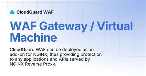 Waf Gateway Virtual Machine Cloudguard Waf