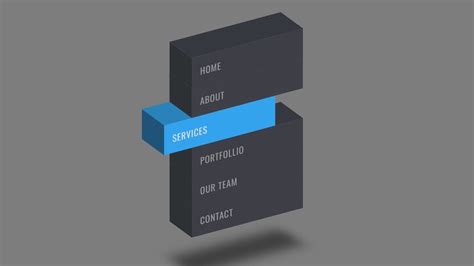 3d Animated Navbar Menus Using Html And Css Youtube