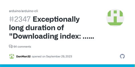 exceptionally long duration of downloading index process · issue