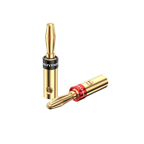 Vention Gold Plated Banana Audio Plug Connector Head With Color Coded