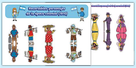 Recortables Personajes De La Revolución De Mayo Twinkl