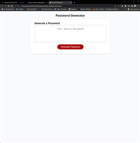 github bzoulko module3 challenge password generator