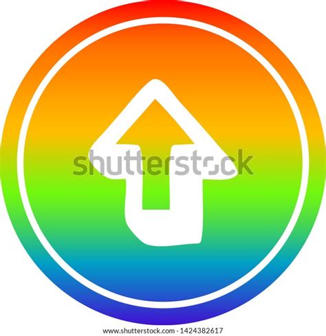 Direction Arrow Circular Icon Rainbow Gradient Stock Vector Royalty Free 1424382617 Shutterstock