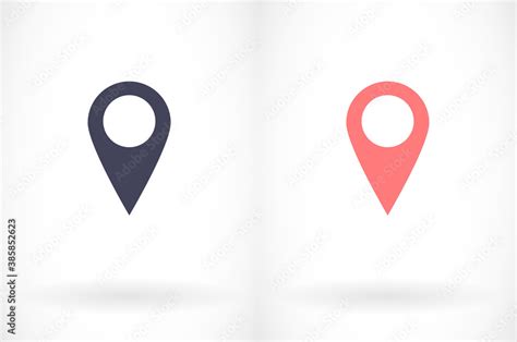 Location Icon Vector Pin Sign Isolated On White Background Navigation Map Gps Direction
