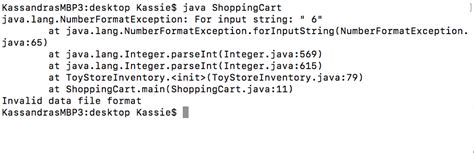 Solved KassandrasMBP3 Desktop Kassie Java ShoppingCart Chegg