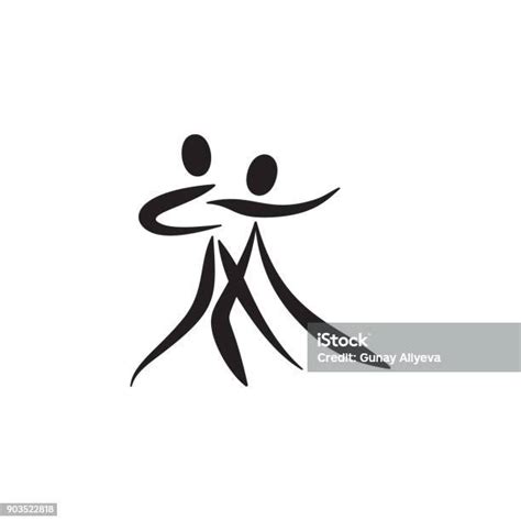 춤 커플 아이콘입니다 댄스 요소입니다 프리미엄 품질 그래픽 디자인 아이콘입니다 정보 그래픽 모바일 응용 프로그램 웹 디자인 웹