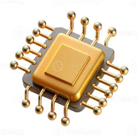 Beautiful Minimalist A Single Microchip Magnified Intricate Golden Pathways Gleaming Under A