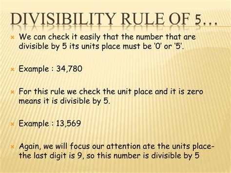 Mathematics Divisibility Rules From To PPTX