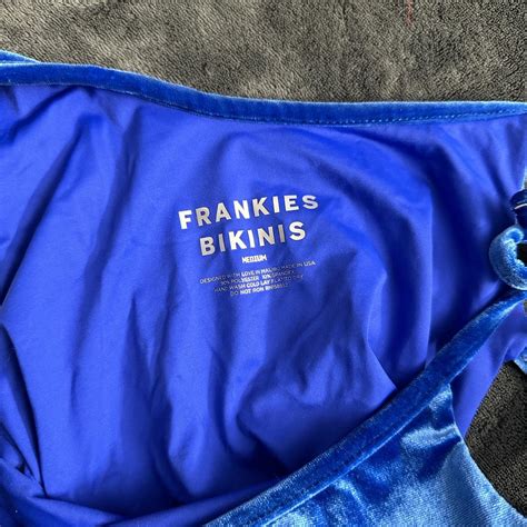 Frankies Bikinis Honey Velvet Blue Never Worn Depop