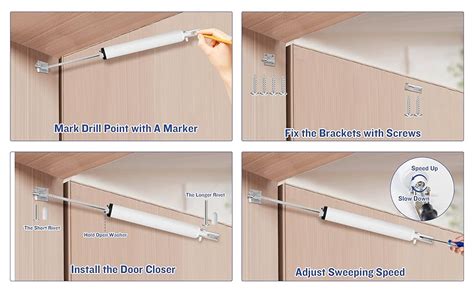 Sophia Screen Door Closer Storm Door Closer Heavy Duty With Hold Open