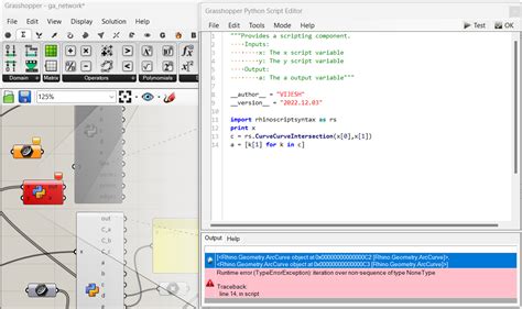 Retrieval Of Intersection Points Of 2 Circles Using Gh Python