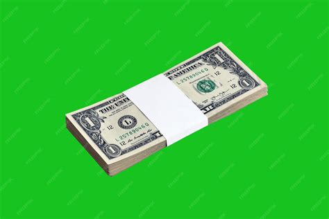 Premium Photo Bundle Of Us Dollar Bills Isolated On Chroma Keyer