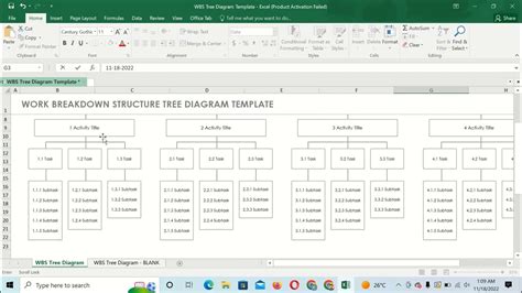 Work Breakdown Structure Excel Template Download