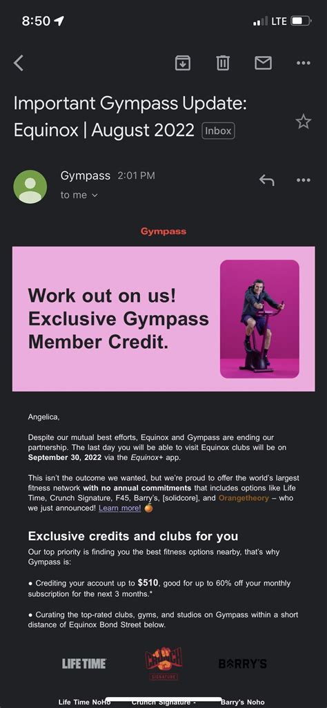 Gympass Is Ending Partnership With Equinox Rgympass