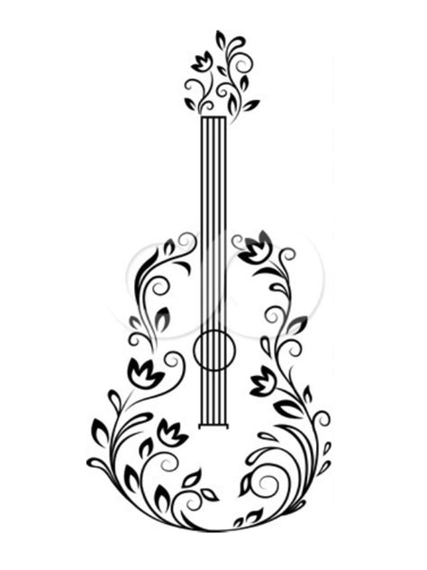 Classical Guitar Drawing At Explore Collection Of