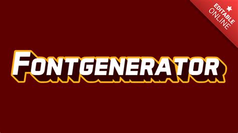 Fontgenerator Brown And Yellow 3d Text Effect Generator