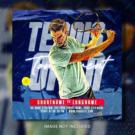 Premium Psd Tennis Tournament Poster